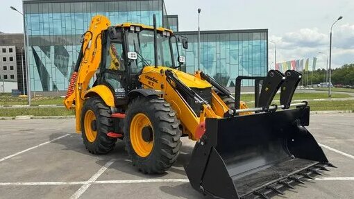 Обзор экскаватора-погрузчика Lonking 84C на мостах и КПП Carraro ...