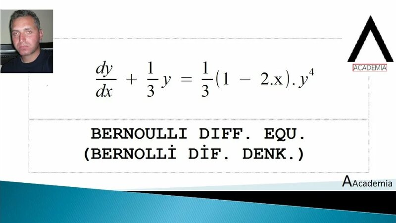 Bernoulli differential equations Example - 4(Bernolli diff. denklemleri ...