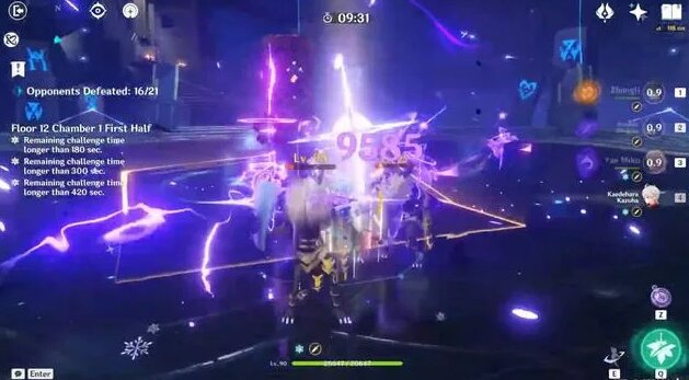 Raiden X Yae Miko F2P friendly build abyss floor 1 1st half clearance ...