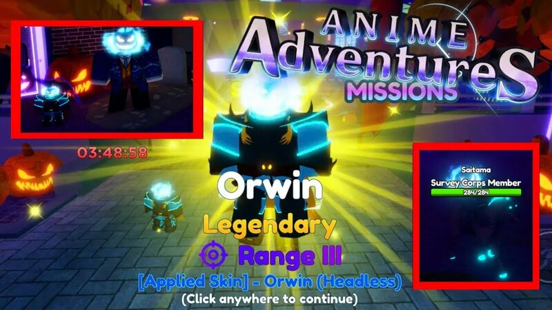 New Limited Mythic Orwin Headless SKIN Showcase Anime Adventures ...