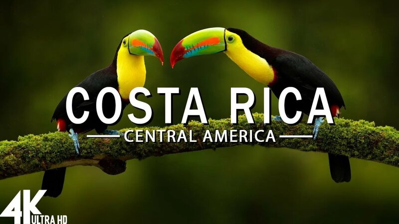 Flying OVER Costa RICA (4K UHD) - Relaxing Music Along With Beautiful ...