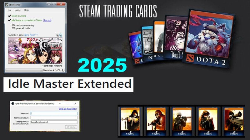 Idle Master Extended Как фармить карточки из стим игр в 2025 г Решение ...