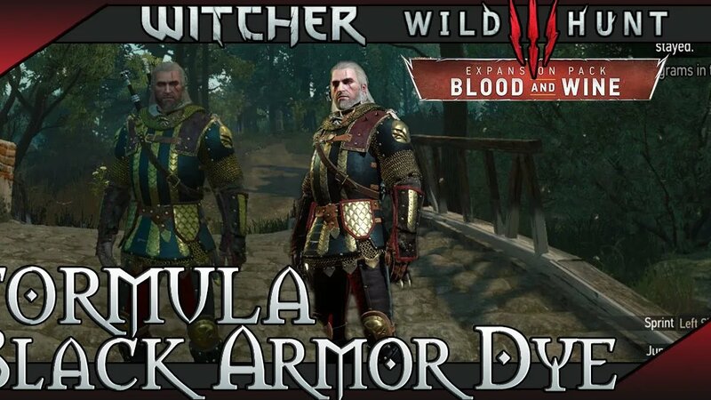 Witcher 3: Blood and Wine - Black Armor Dye Formula Location & Showcase ...