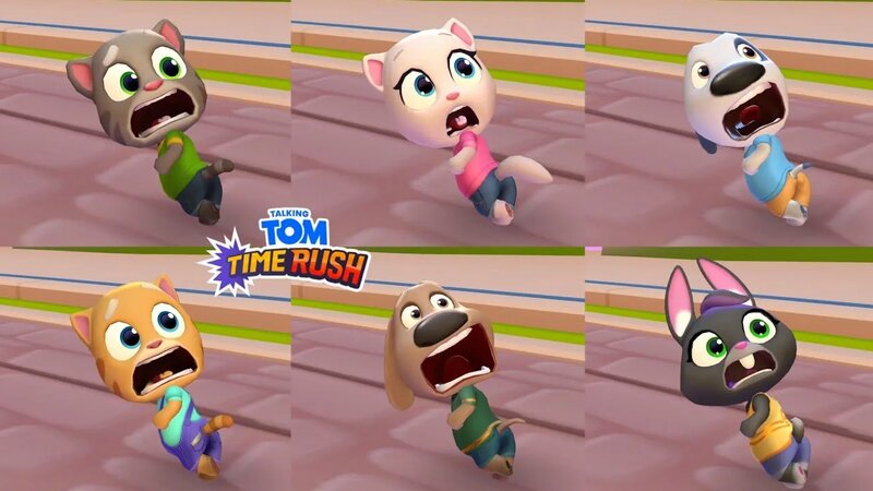 Talking Tom Time Rush All Characters Unlocked Volcano Chase Tom