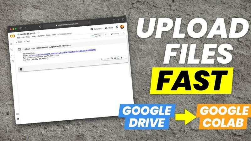 Fastest way to upload files from Google Drive to Google Colab - Yandex ...
