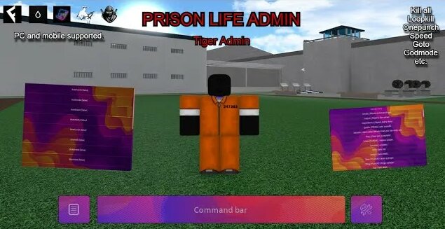 Prison Life Admin Showcase [Tiger admin] (Mobile & PC) [[Check DESC ...