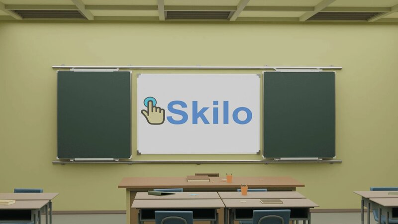 Рельсовая система с классной меловой и интерактивной доской Skilo ...