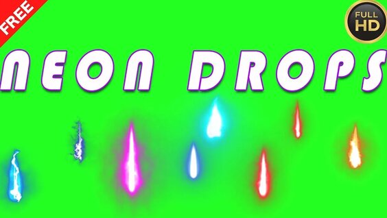 Neon Drops Green Screen Effects#NeonDropsFree Green Screen Effects ...