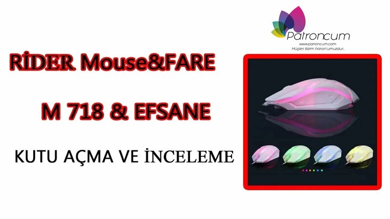 Rider M718 USB mouse kutu açılımı ve inceleme - HD - oyuncu mouse ...