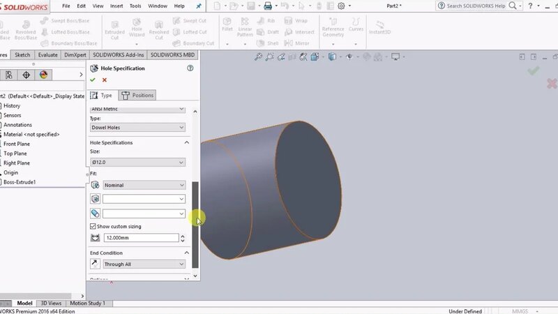 How to Create Holes on Curved Surfaces in SolidWorks: A Step-by-Step ...