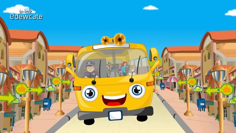 Edewcate english rhymes | Wheels on the Bus go Round and Round Nursery ...