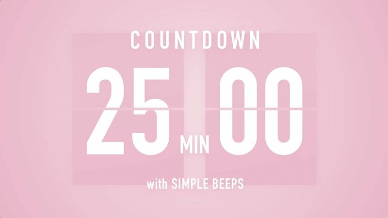 25 Minute Countdown Timer Flip Clock with Simple Beeps - Смотреть ...