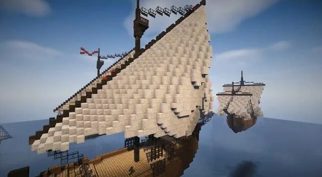 Средневековый корабль в майнркафт: Каравелла Нинья! Minecraft Caravel ...