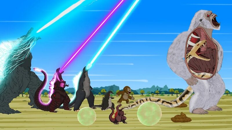 Rescue Godzilla & KONG From KONG Swallow Python: The Battle Against ...