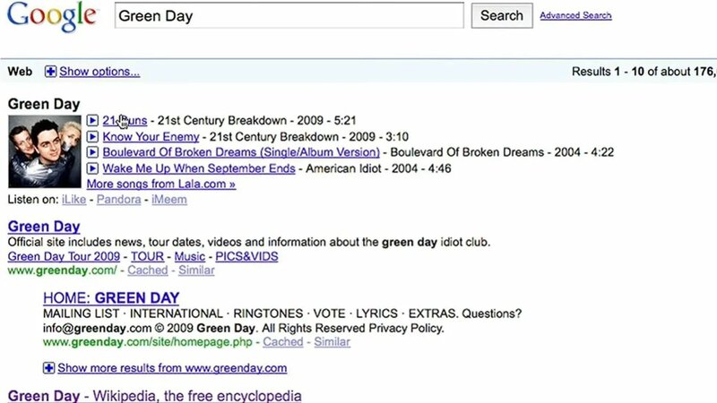 Google Music Search Feature