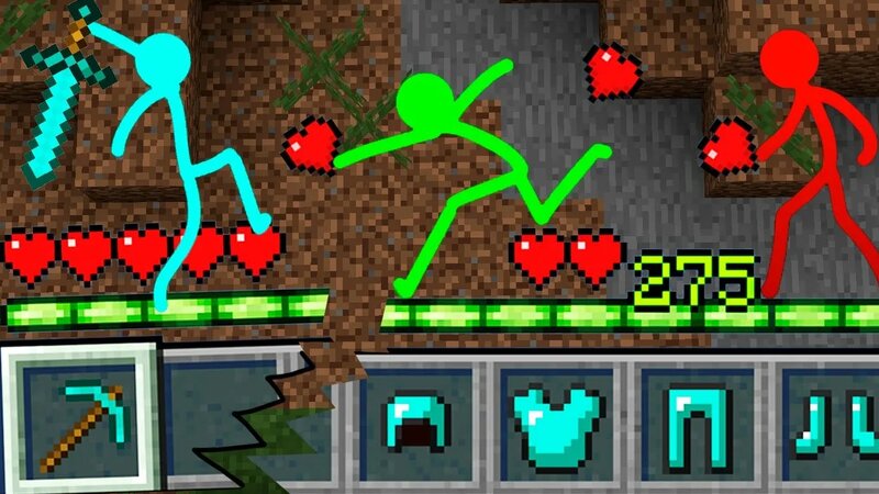 Stickman vs Minecraft Diamond Stickman Inventory | Animation vs ...