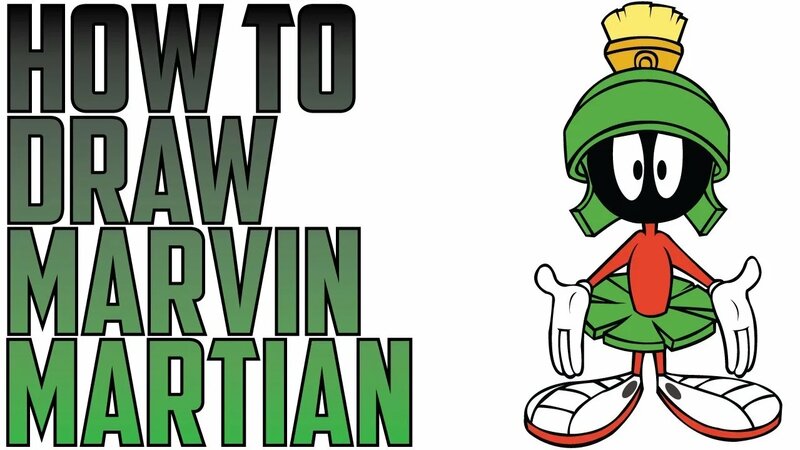 How To Draw Marvin The Martian Speed Drawing Expert - Yandex Video ...