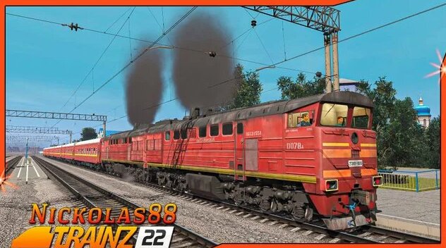 Trainz 22: Тест тепловоза 2ТЭ10Ут (запуск, КЛУБ, тяга, тормоза ...