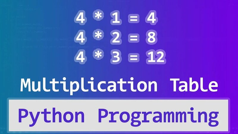 Python Program to Print Multiplication Table of a Number ( User Input ) - Смотреть онлайн в ...