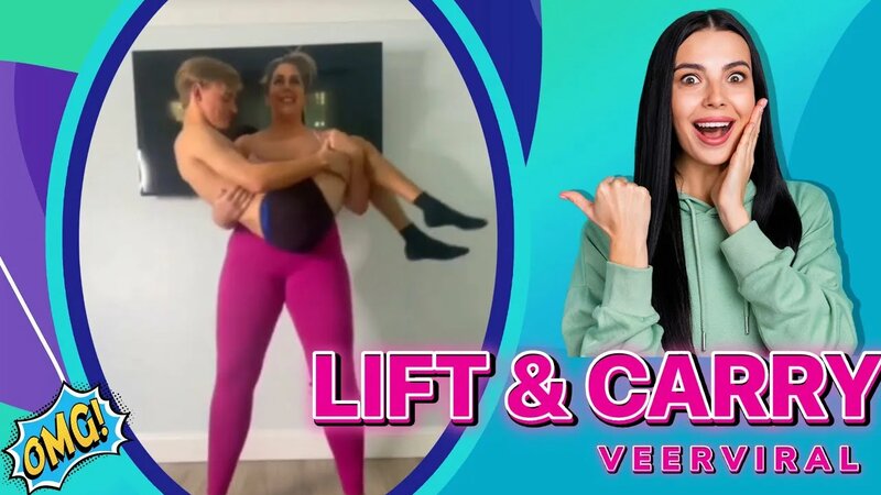 Tall and strong woman lift man|lift carry|lift and carry |veerviral ...