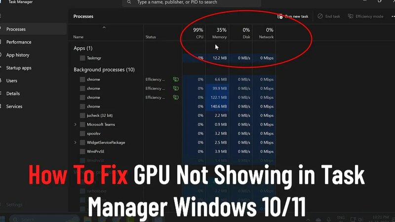 How To Fix GPU Not Showing in Task Manager on Windows 10/11 - Смотреть ...