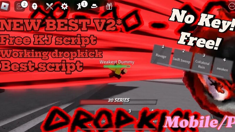 NEW Works V2*Roblox script tsbg Best KJ script | Working dropkick ...