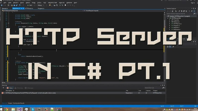 C# HTTP Server Tutorial (1/3) - Смотреть онлайн в поиске Яндекса по Видео