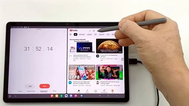 Samsung Galaxy Tab S9 FE How to split screen , multi window - Смотреть ...