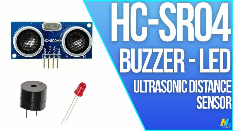 Arduino Tutorial - Ultrasonic Sensor HC-SR04 with Buzzer and LED ...