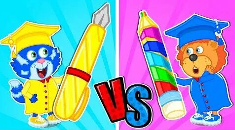 Rich Student vs Broke Student #2. Kids Stories About Golden Pen | Lion ...