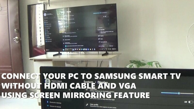 How to connect pc/laptop to samsung 50" crystal UHD smart tv without ...