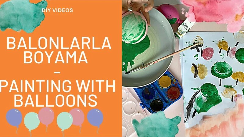 Painting with Balloons - Balonlarla Boyama - Diy Videos