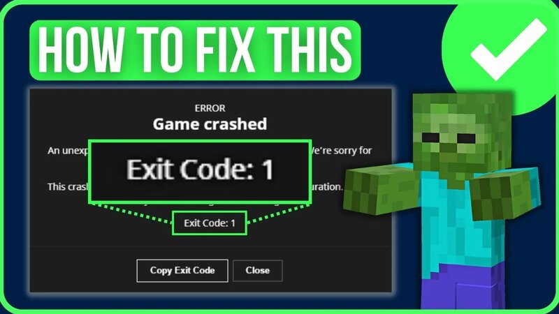 [Fixed] Minecraft EXIT CODE 1 2024 | Fix Minecraft Game Crashed Exit ...