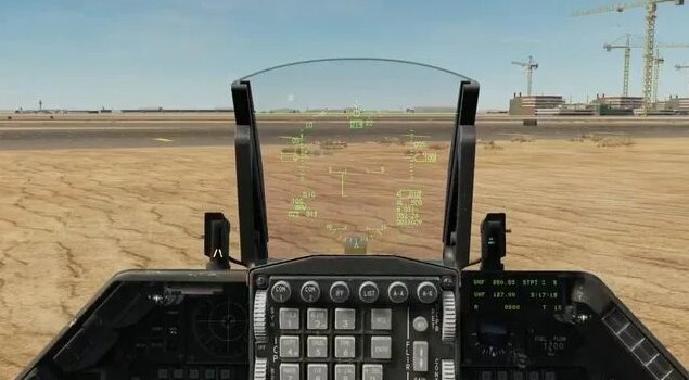 F-16C свободный полет над Персидским заливом запуск взлет и посадка на ...