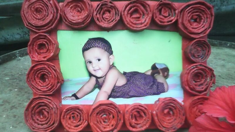 DIY Old Newspaper Photo Frame| Simple Newspaper Roll Frames