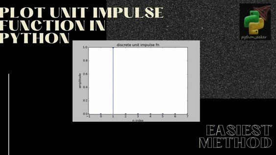 How To Plot Unit Impulse Function Using Matplotlib In Python matplotlib python DSP EroFound