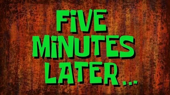#3 Five minutes later / Пять минут спустя | SpongeBob Timecard Вставка ...