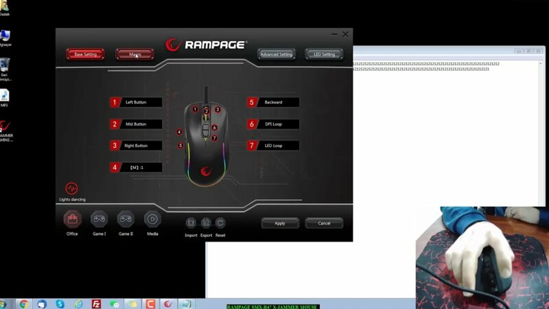 Rampage SMX-R47 x-jammer sese duyarlı gamıng mouse detaylı makro ...