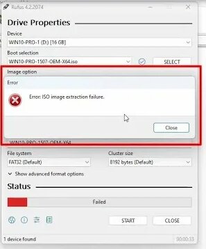 Fix ‘ISO Image Extraction Failure’ in Rufus – Quick & Easy! - Yandex ...