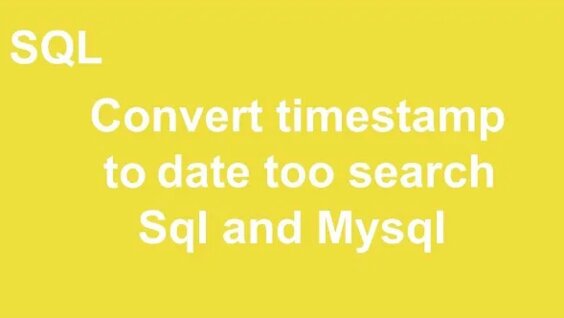convert timestamp to datetime: 897 video Yandex'te bulundu convert timestamp to datetime: 897 video Yandex'te bulundu