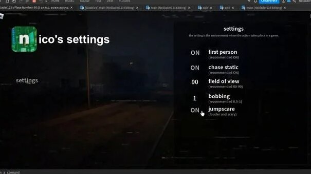 nico's nextbots replicated menu test 2 (roblox studio) - Смотреть ...