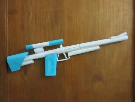 How to Make a Paper Sniper Rifle that shoots Rubber Band - Easy paper ...