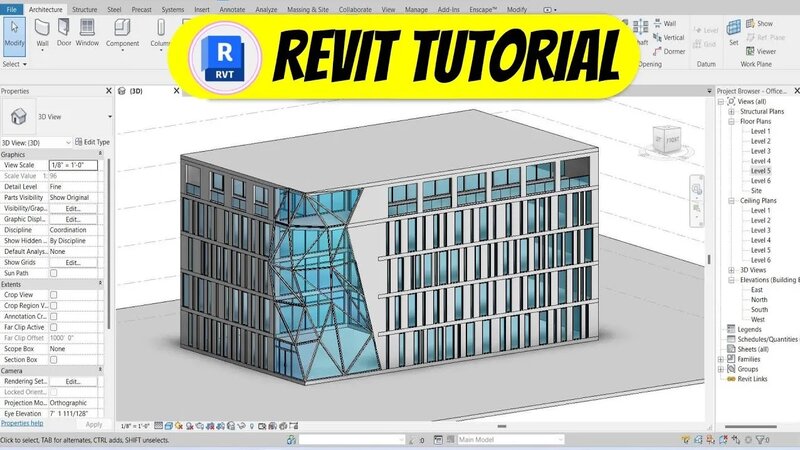 Проектирование необычного фасада в Revit — Видео от Revit ...