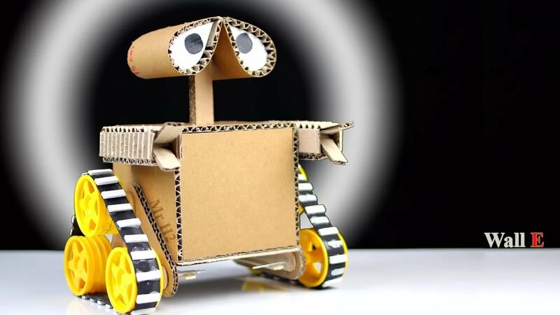 How to Make a robot at home from Cardboard - DIY Wall E Robot - Mr H2 ...