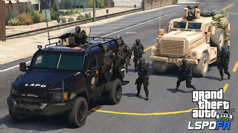 GTA 5 - HUGE SWAT TEAM RAID! Lspdfr Episode #203 MRAP & Lenco Bearcat ...