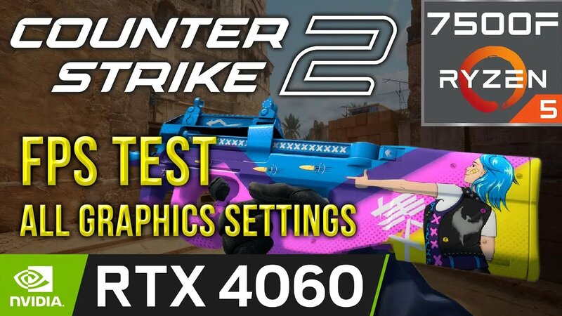CS 2: ryzen 5 7500f + rtx 4060. FPS test. all graphics settings. low ...