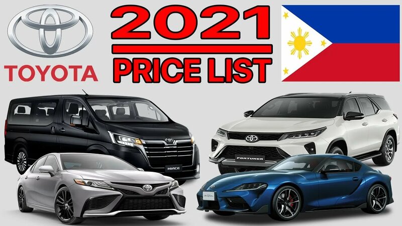 Toyota price list in philippines 2021