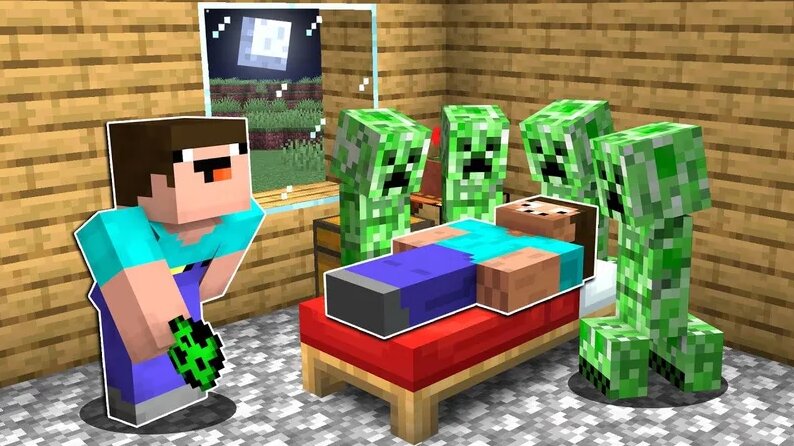 [DakPlay] НУБ Затроллил ПРО Криперами В МАИ Нкрафт ! Нубик И 7 Пранков НАД ПРО В Minecraft Дак ...