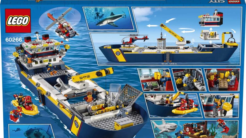 LEGO City 60266 Ocean Exploration Ship. Сборка Лего 60266 - Смотреть ...