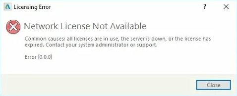 Solución: "Network license not available" "Licencia de red no ...